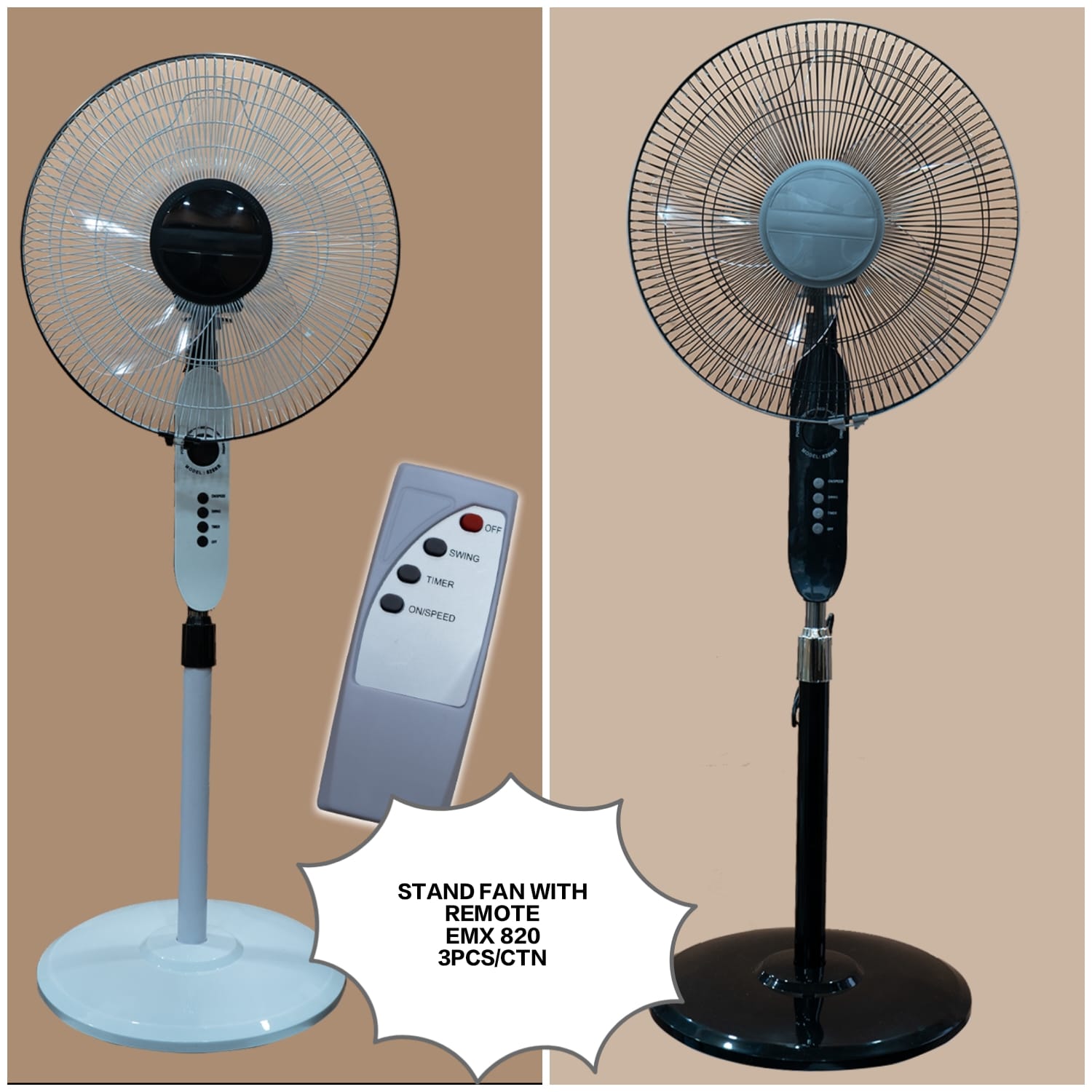 Electromax 16" Heavy Base Stand Fan With Remote | Daraz.com.np