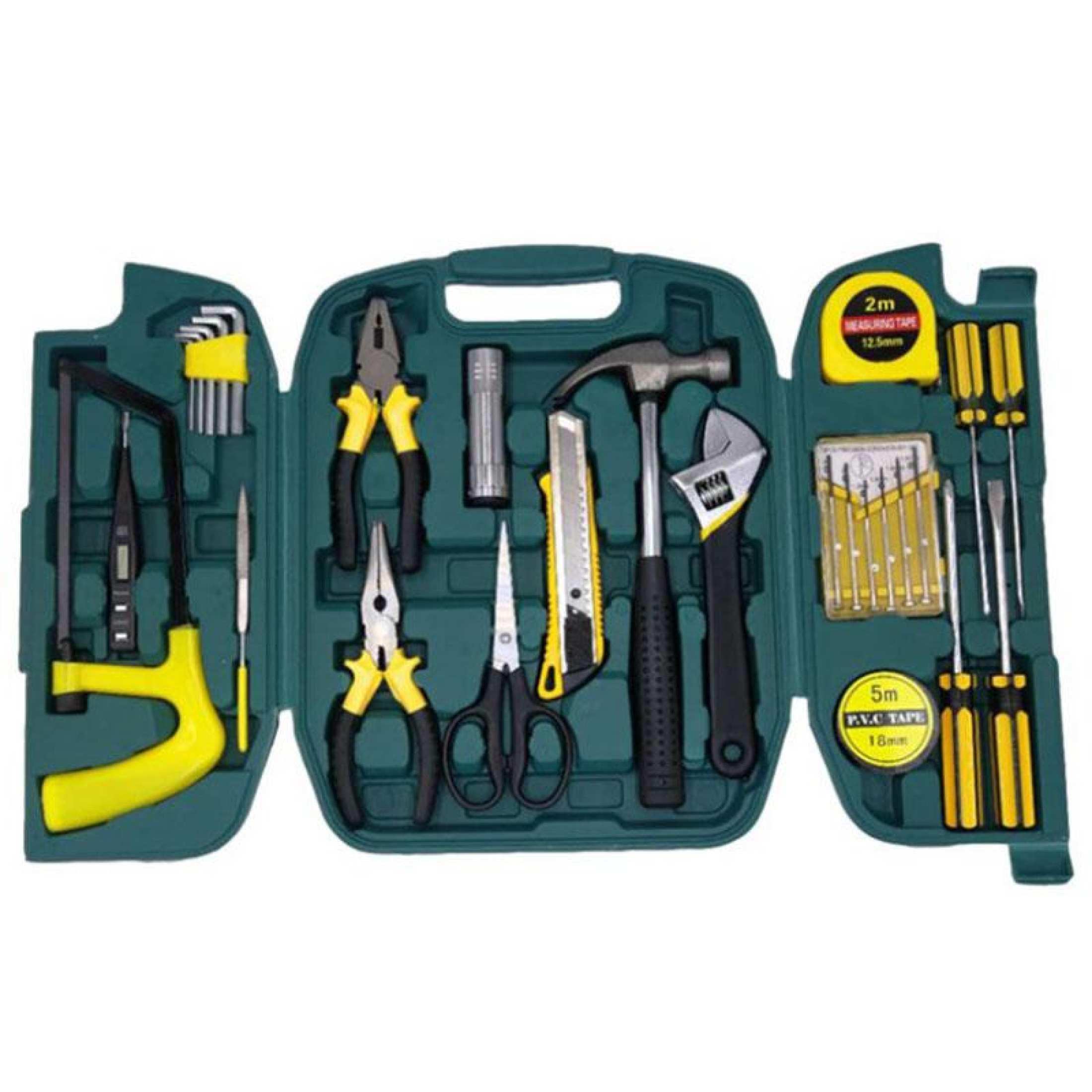 27Pcs Household Tools Set Mixed Ironware Hardware Kit Box For Car ...