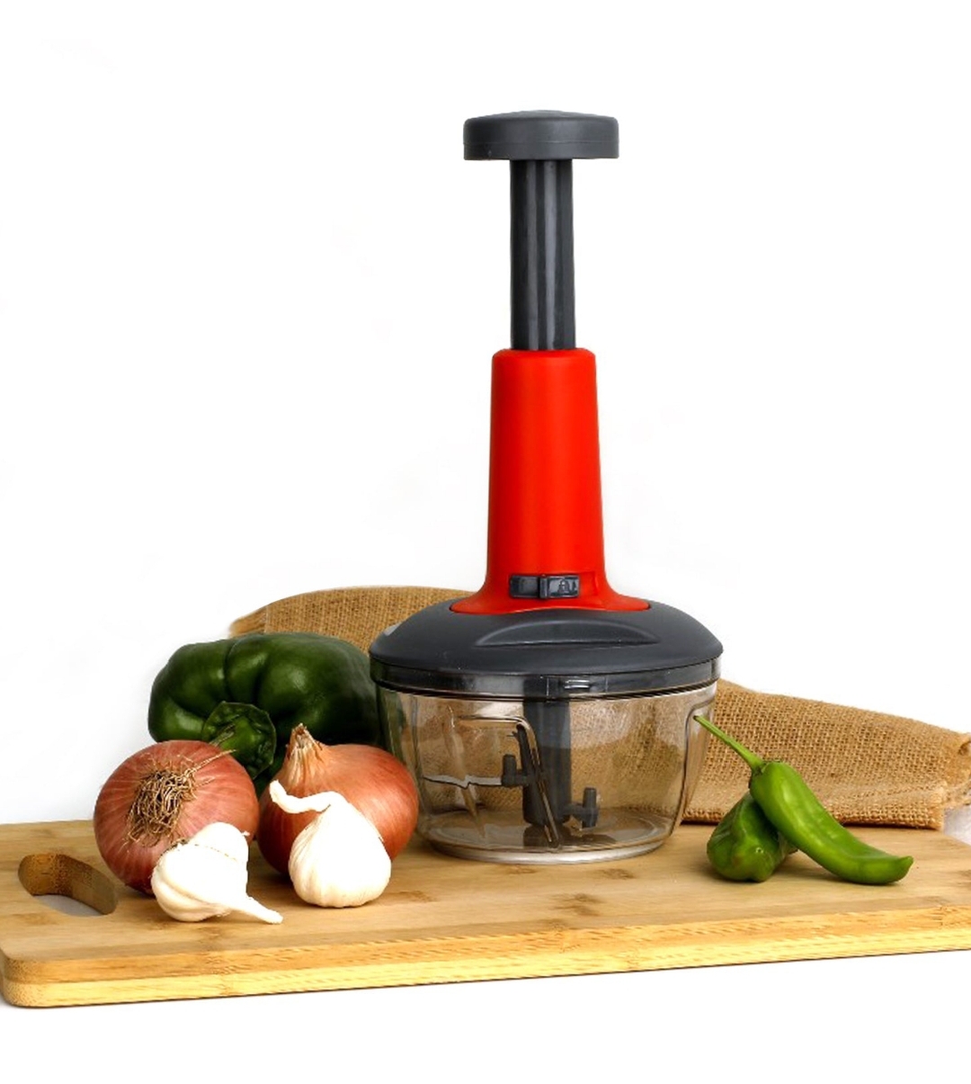 MMLOGIS 2-in-1 Handheld Push Vegetable Push Chopper and Blender, 1100ml ...