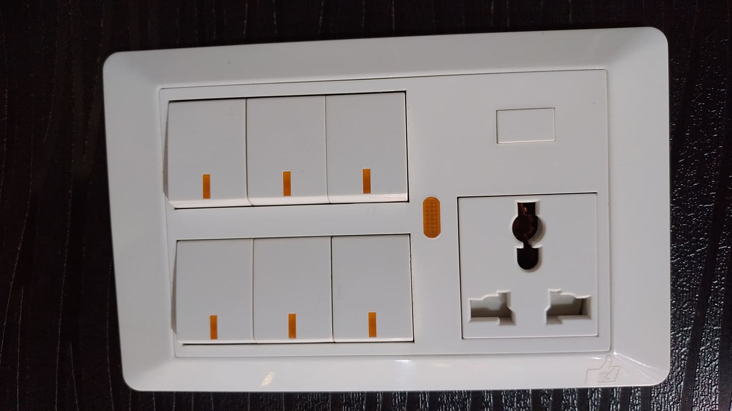 6 Gang switch + Socket Size 3/5 | Daraz.com.np