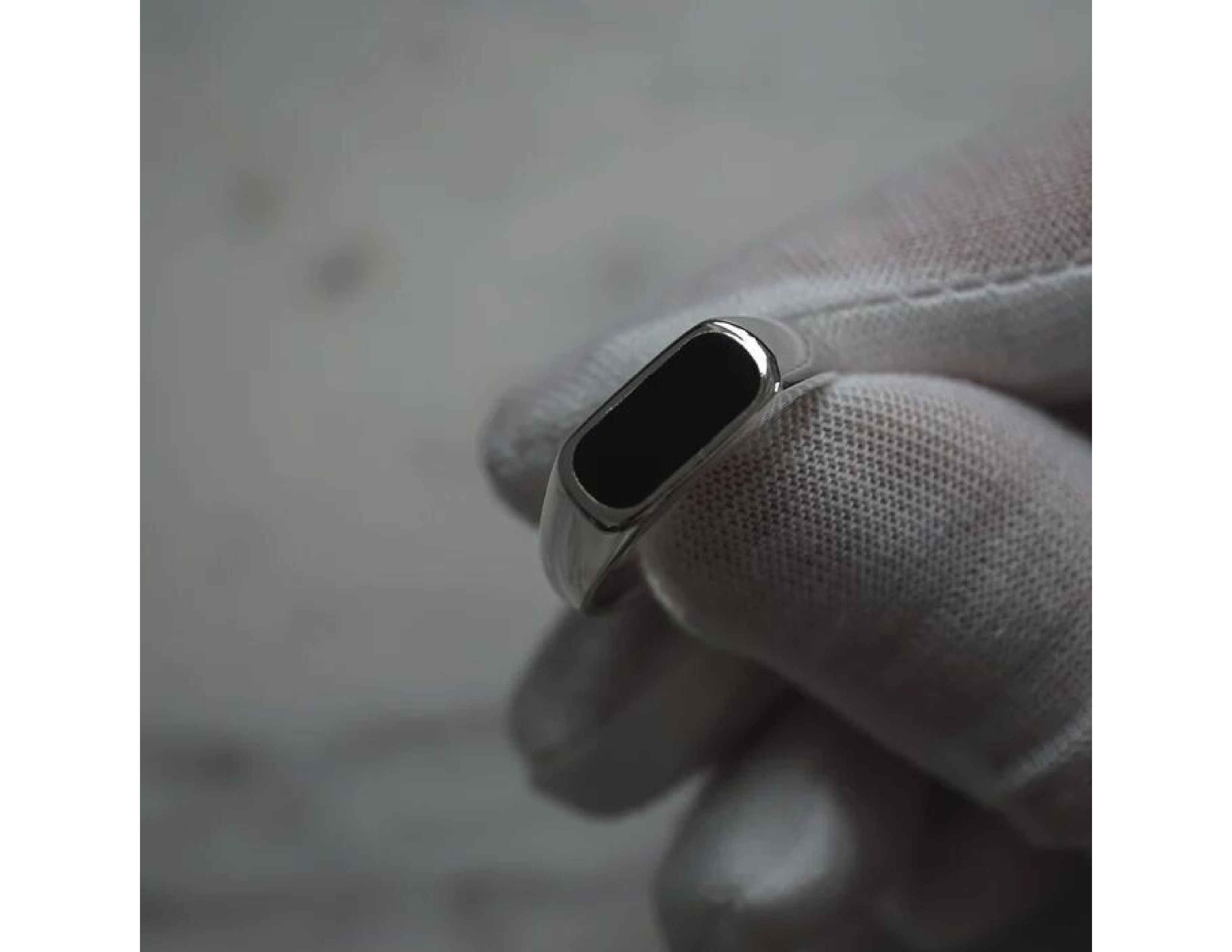 SILVER CONCEPT Pure Silver Thin Black Onyx Ring For Men | Daraz.com.np