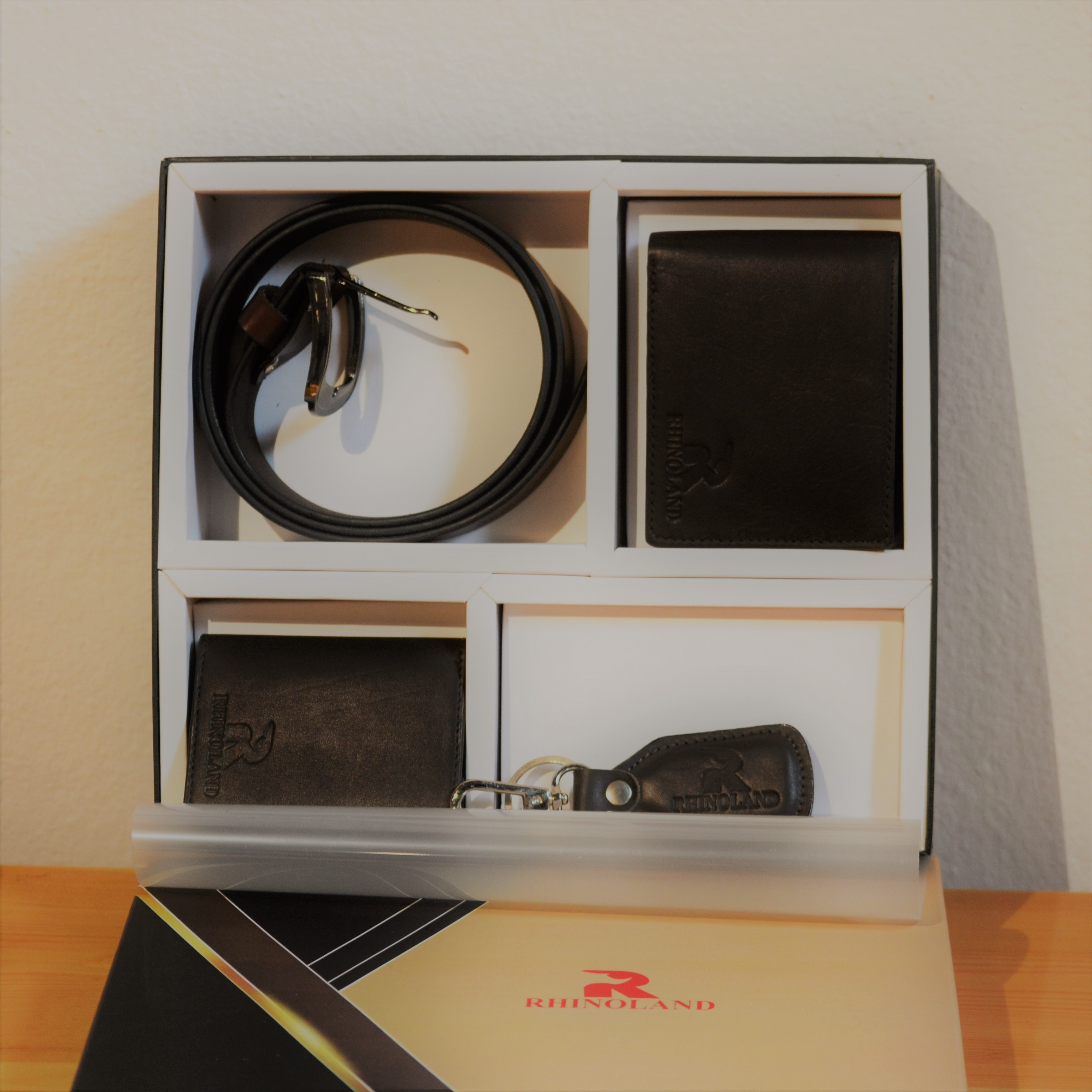 Rhinoland Gift Set Of Belt, Wallet, Card Holder & Keyring Combo For Men Made With Genuine ...