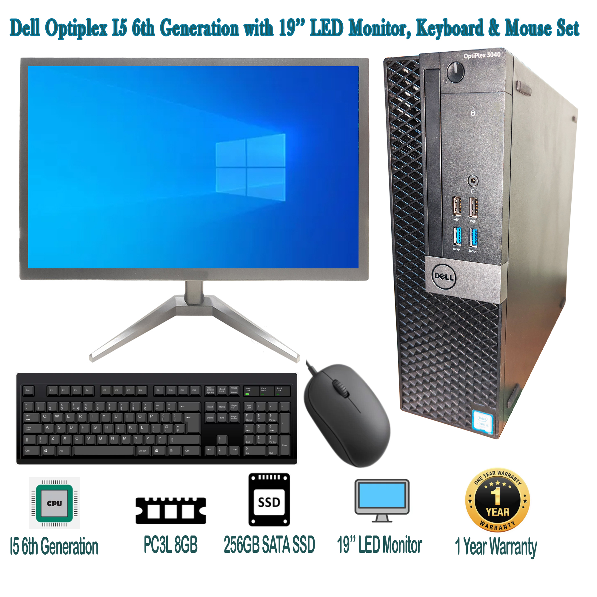 Dell Optiplex 3040 I5 6th Generation Computer Set | Daraz.com.np