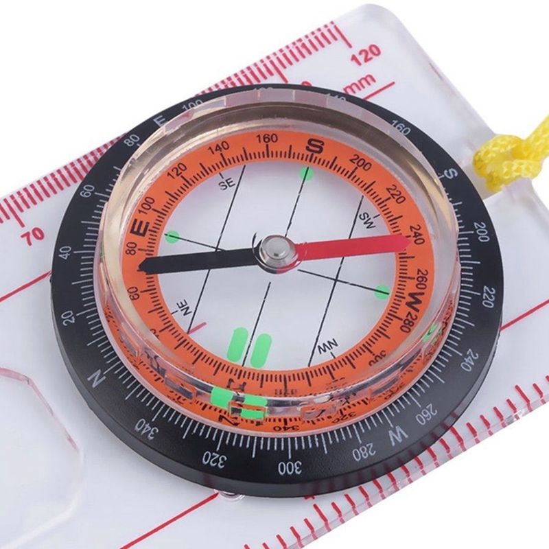 New Sale Baseplate Ruler Compass Map Scale Magnifier With Strap Camping ...