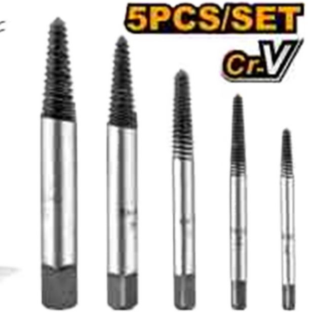 Ingco 5 Pcs Screw Extractor Set ASE008 | Screw Extractor Set | Cr-V ...