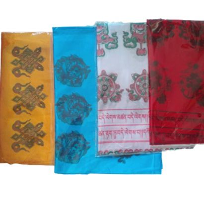 Traditional Nepali Tibetan Design Silk Khada Red,Yellow,White,Blue ...