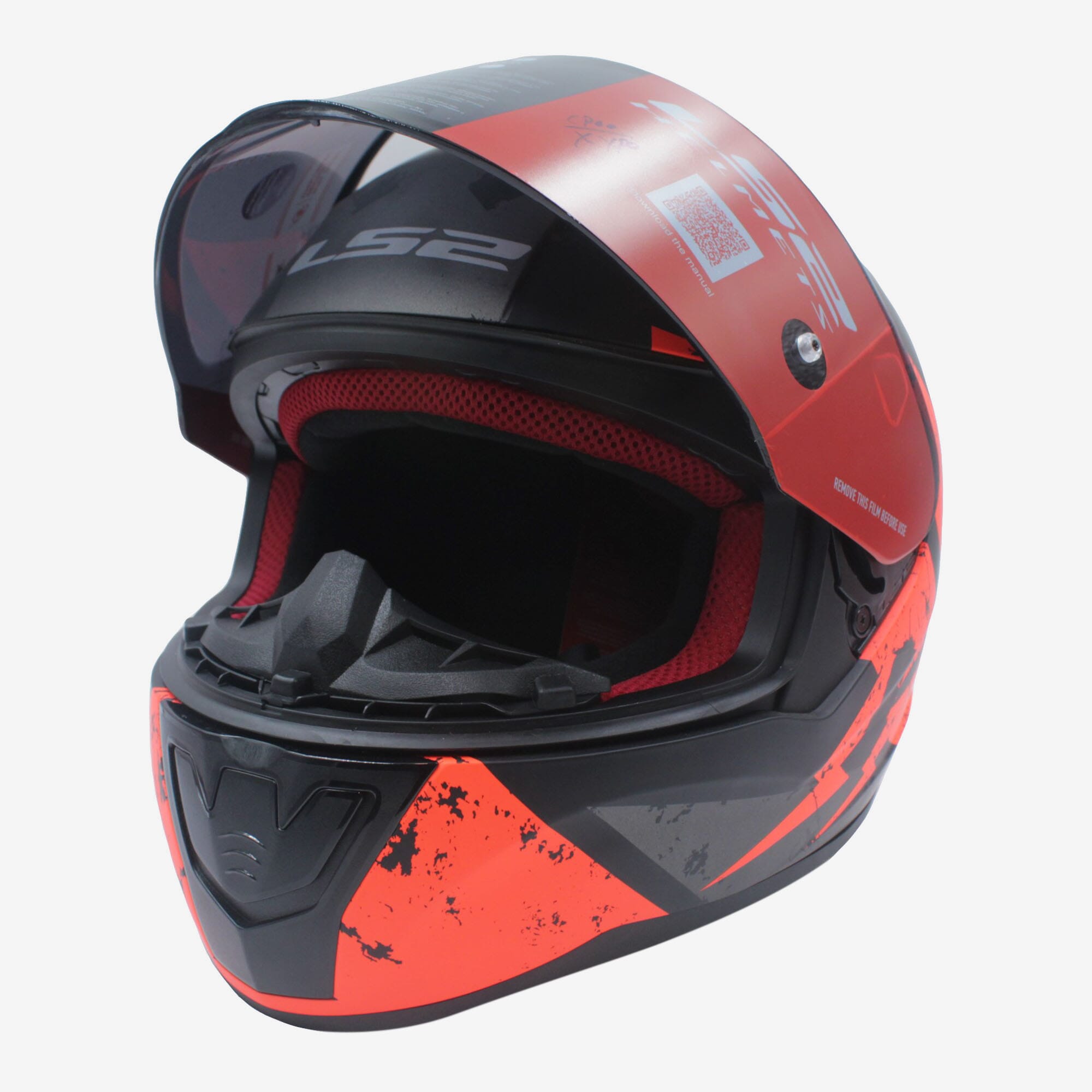 LS2 Black/Orange Matt Finish Rapid Full Face Helmet | Daraz.com.np