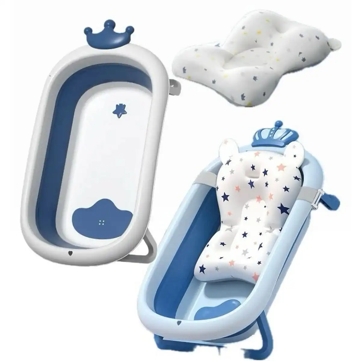 Foldable Baby Bath Frame Compact Telescopic Freestanding Bathtub for ...
