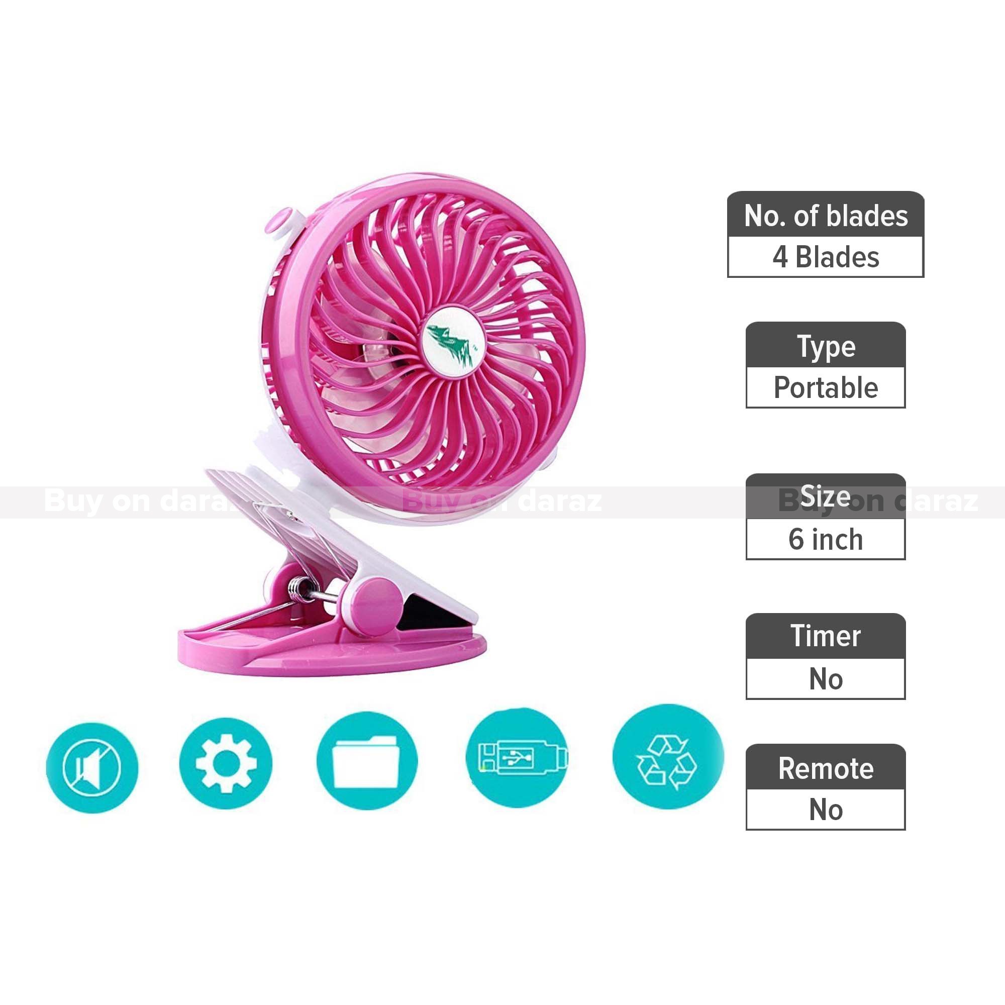 Clip On Mini Desk Fan Portable Handheld Fans With Rechargeable Battery ...