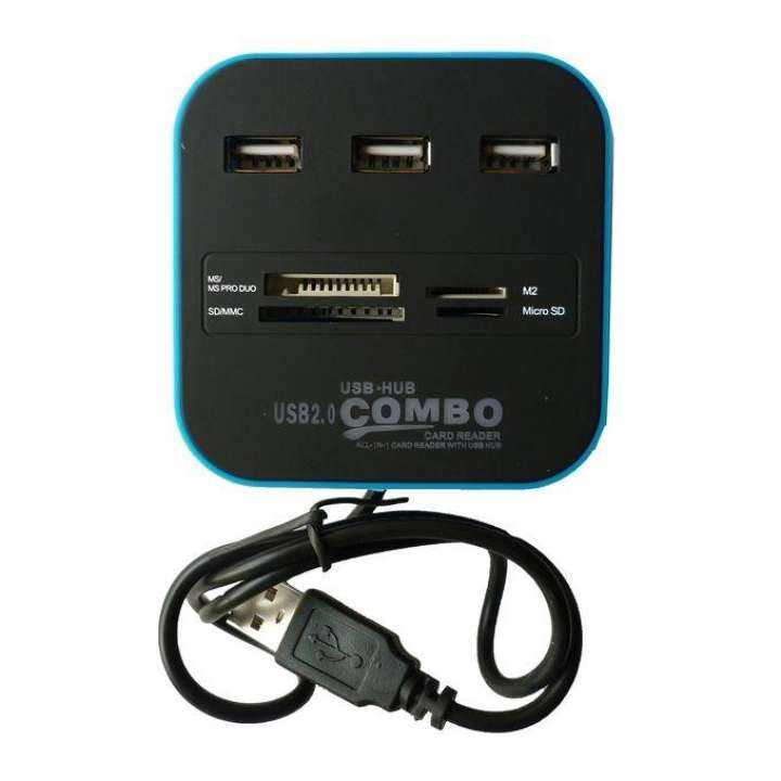 All In One Combo Card Reader & 3 Port USB 2.0 Hub | Daraz.com.np
