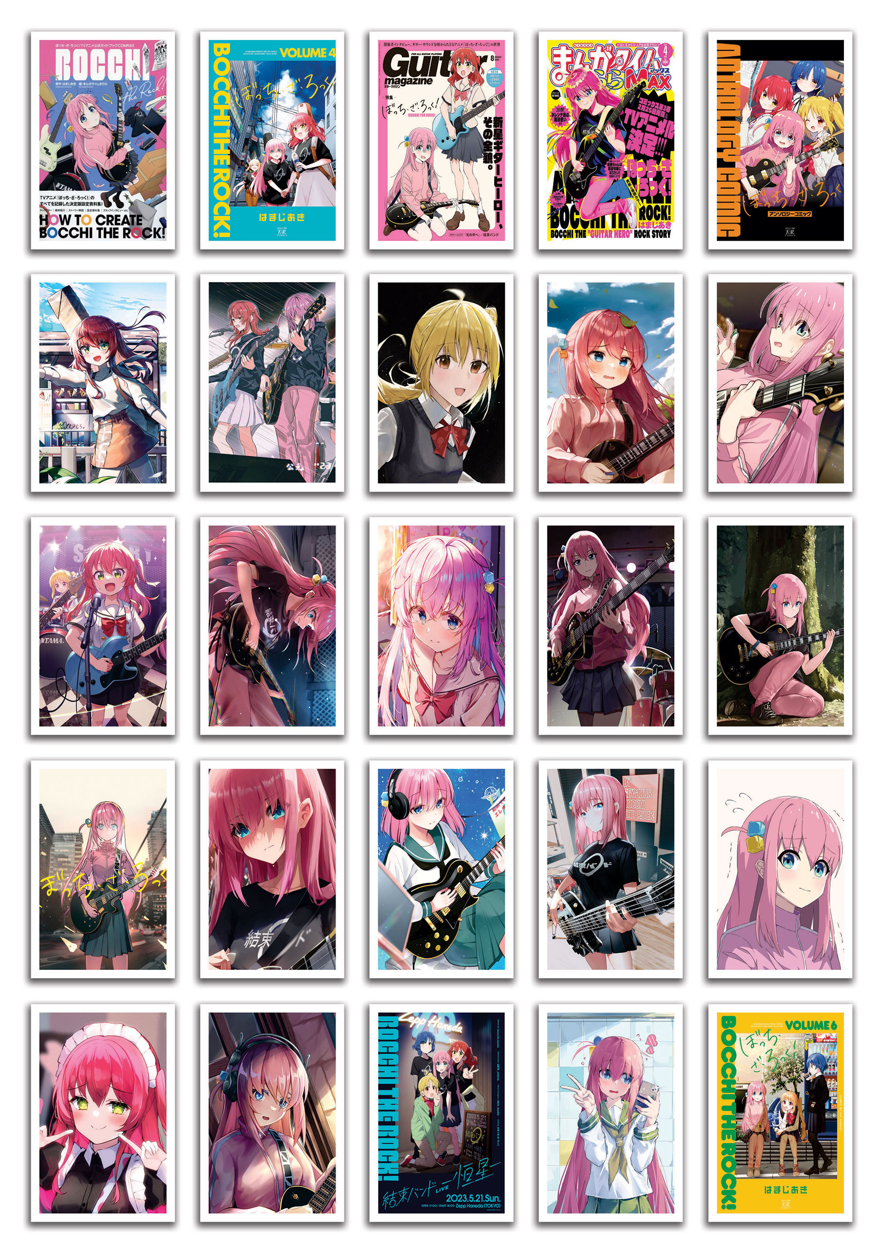 KYVOR Bocchi the Rock Anime Collectible Sticker Pack of 25pcs (9cm x ...