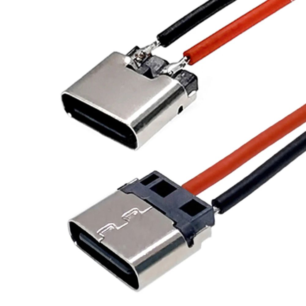 USB Type-C 2P Welding Wire Female Connector Cable- 2 pcs | Daraz.com.np