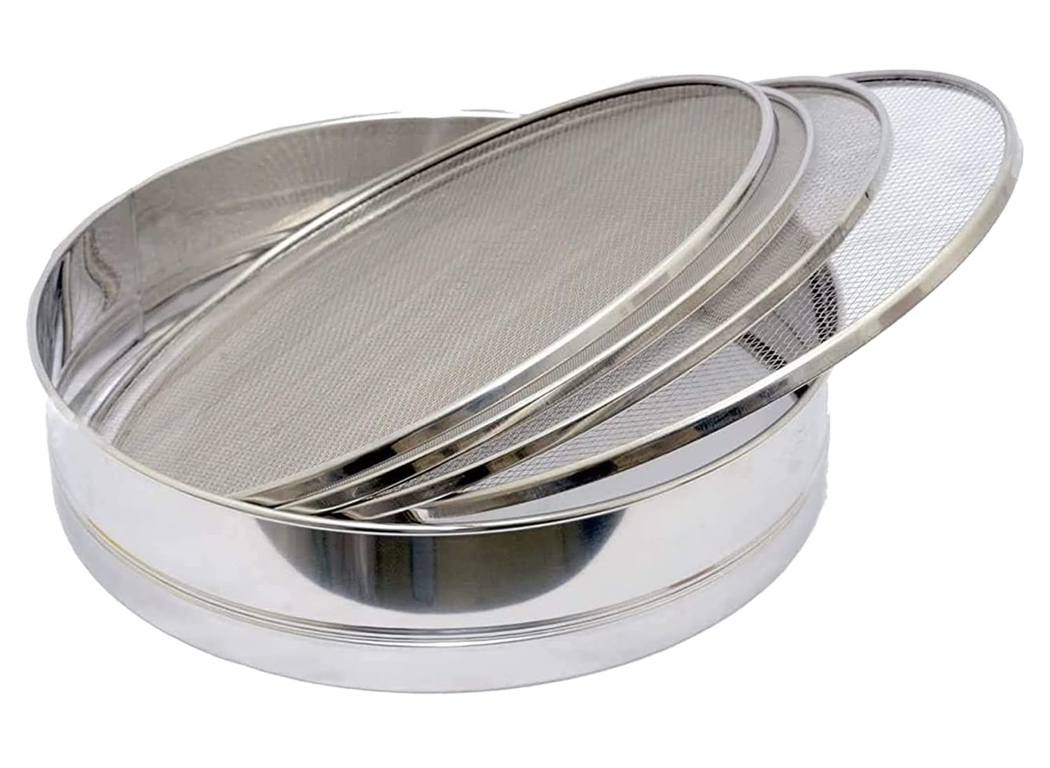 Aacord Stainless Steel 4 in Flour Chalni, Spices, Food Strainers, Atta ...