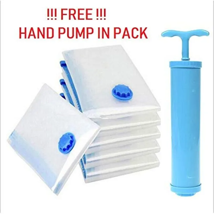 Smart Vacuum Storage Reusable (Free Pump) Seal Zip Lock Space Saver ...