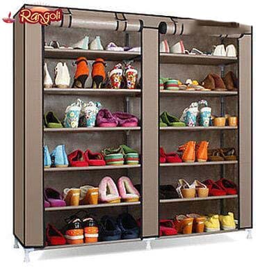 6 Layers Portable And Folding Shoe Rack - Double (120 X 30 X 108 Cms ...