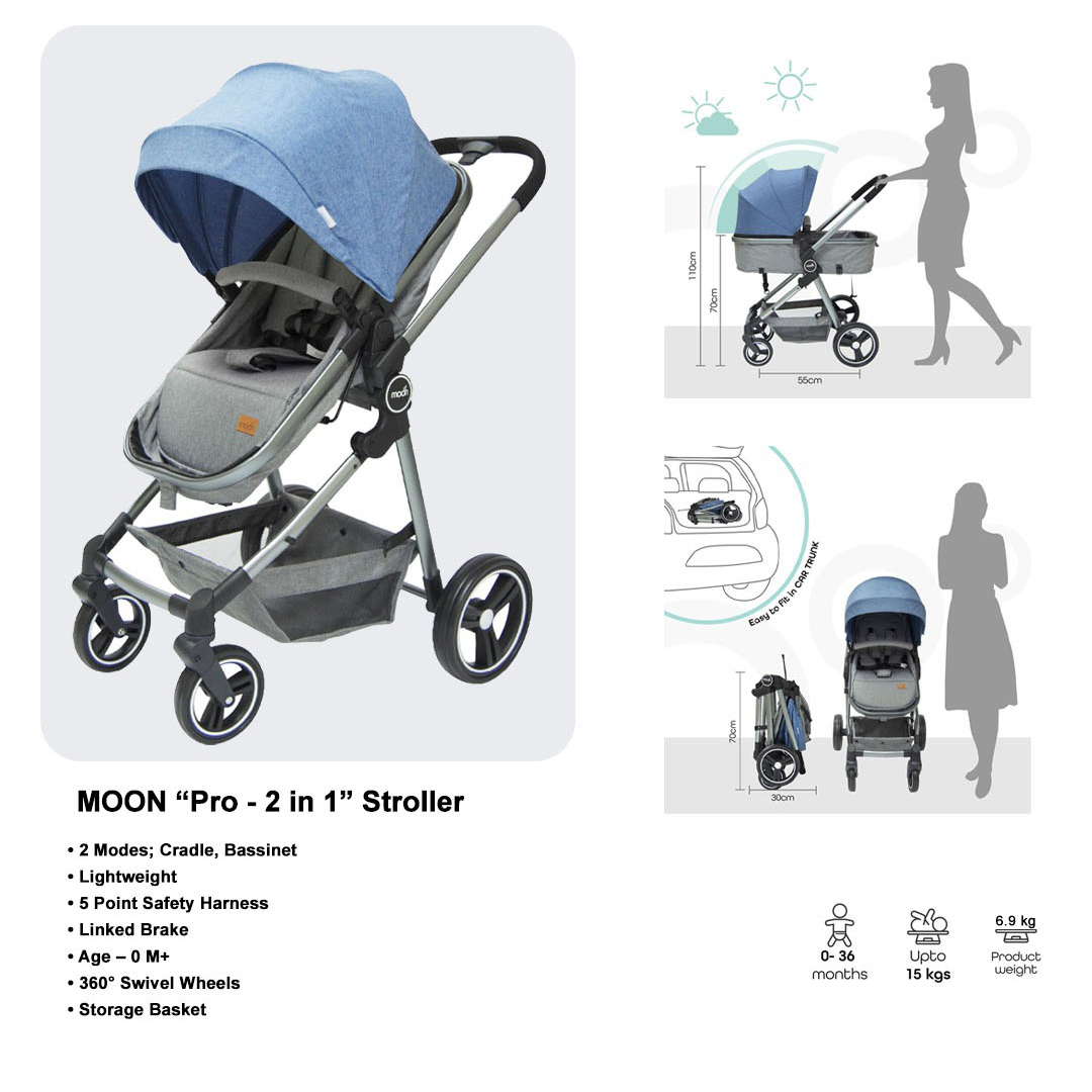 MOON Pro 2 In 1 Stroller | Daraz.com.np