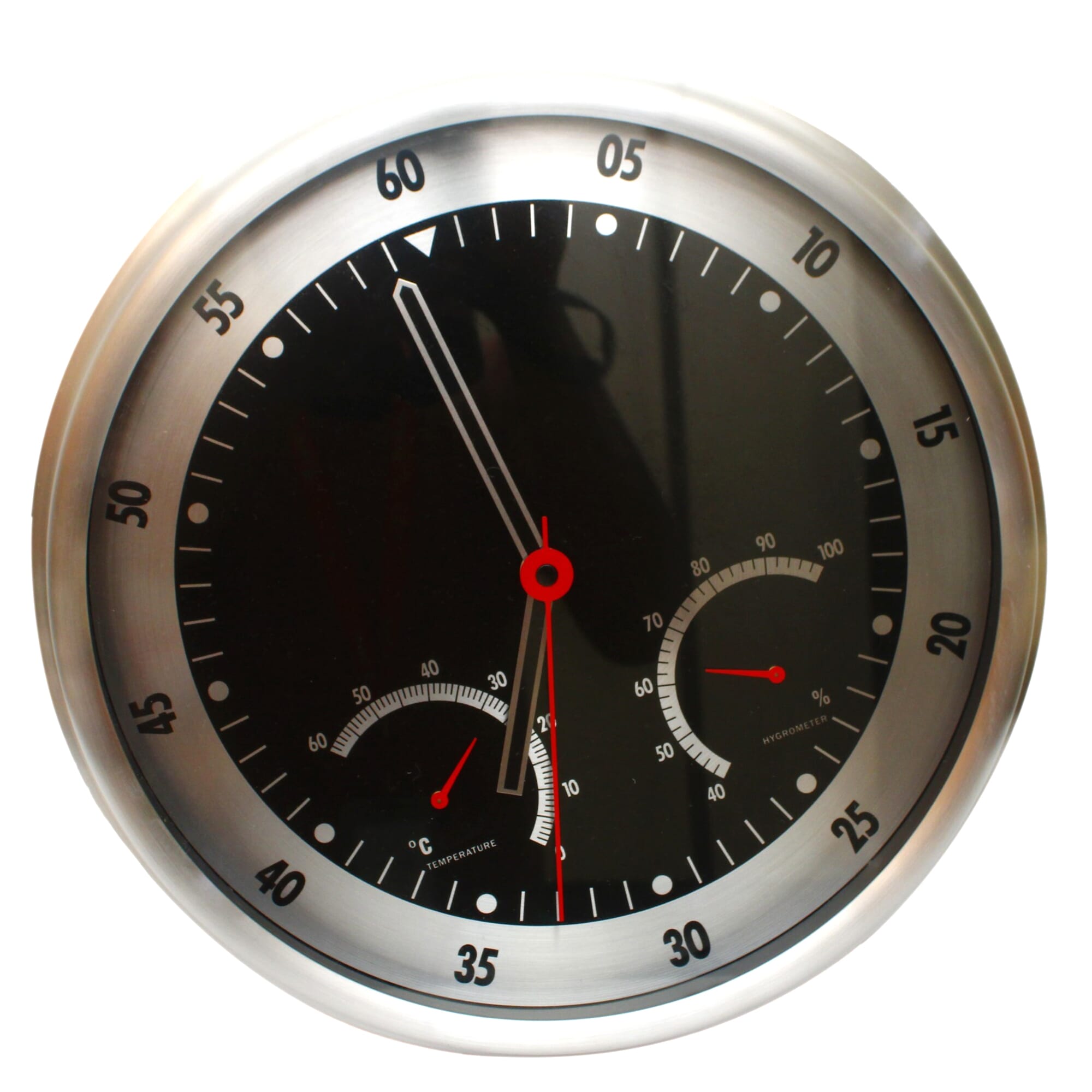 Silver/Black Round Wall Clock | Daraz.com.np