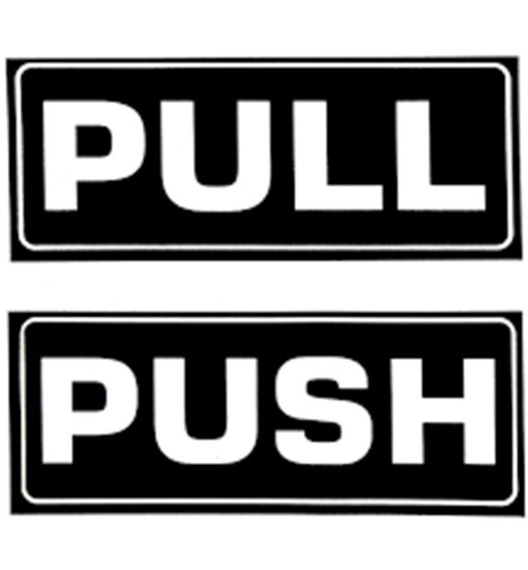 1 Set Push and Pull Stickers For Door Of Office And Home | Daraz.com.np