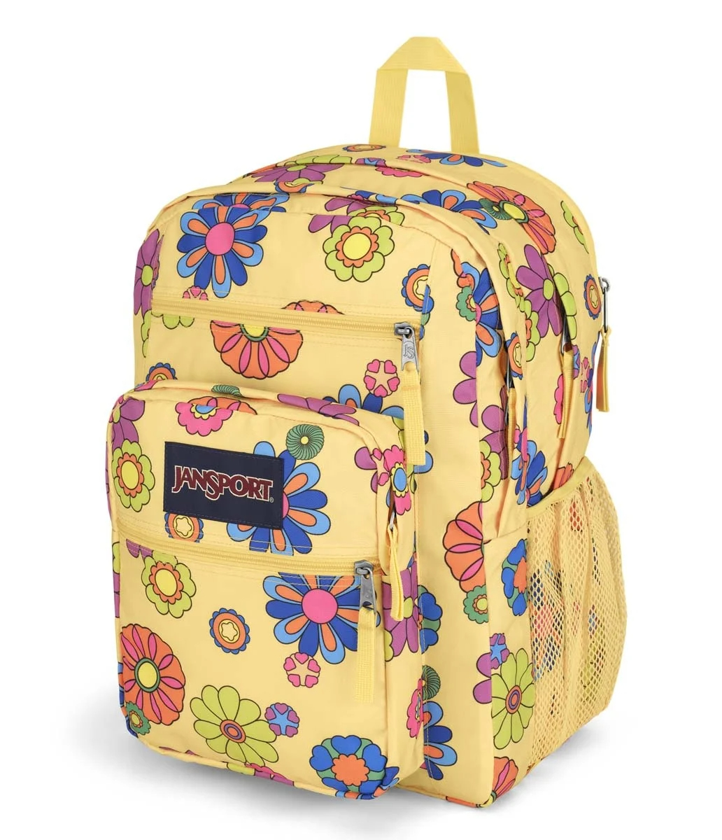 JanSport Big Student Backpack Power to the Flower Yellow for Unisex ...