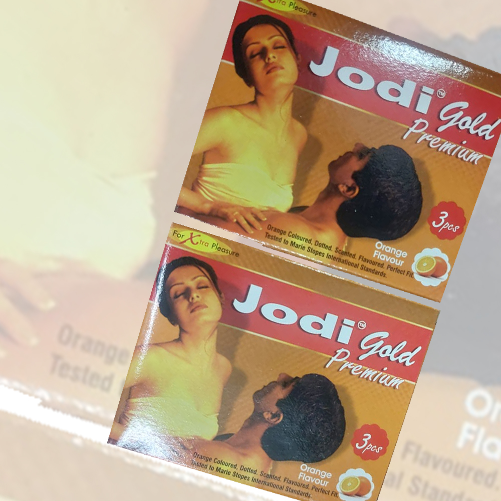 Jodi Dotted Condoms Extra Pleasure 3 Pcs In 1 Packet Orange Flavoured ...