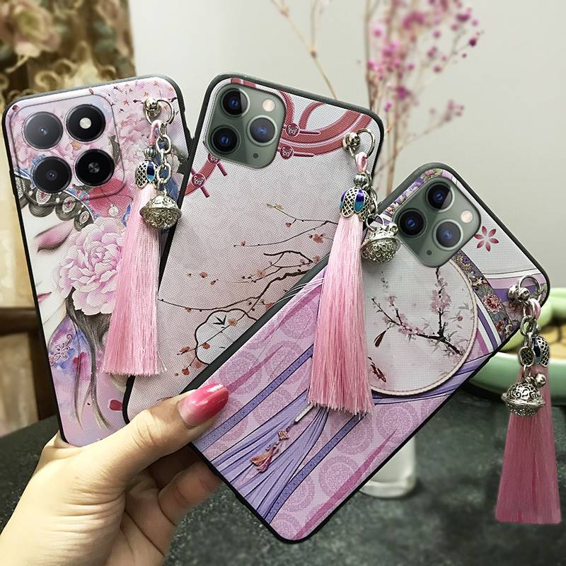 bell Shockproof Phone Case For Honor X5b/X5b Plus tassel Durable ...