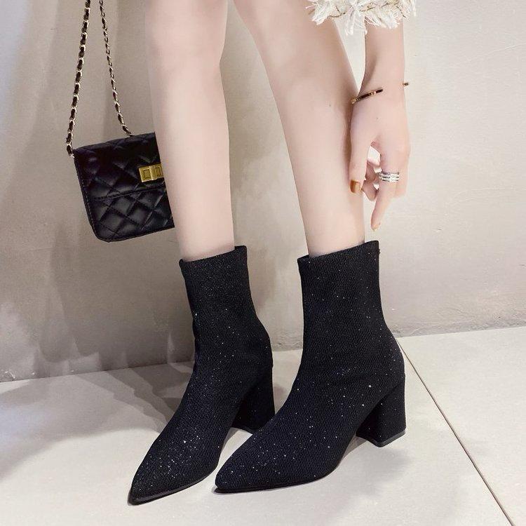 New Autumn Bright Diamond Glitter Party Ankle Boot For Women 7016-8 ...