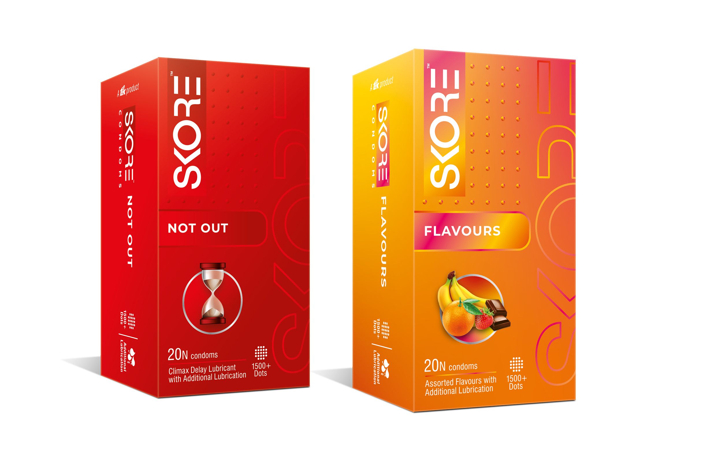 Skore Flavored and Not Out Condoms of 20s ( Pack of 2 ) | Daraz.com.np