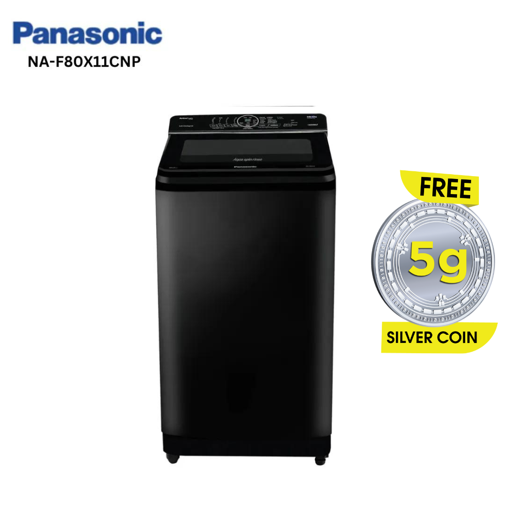 Panasonic 8 Kg Smart WiFi MirAIe Top Load Washing Machine NA-F80X11CNP ...