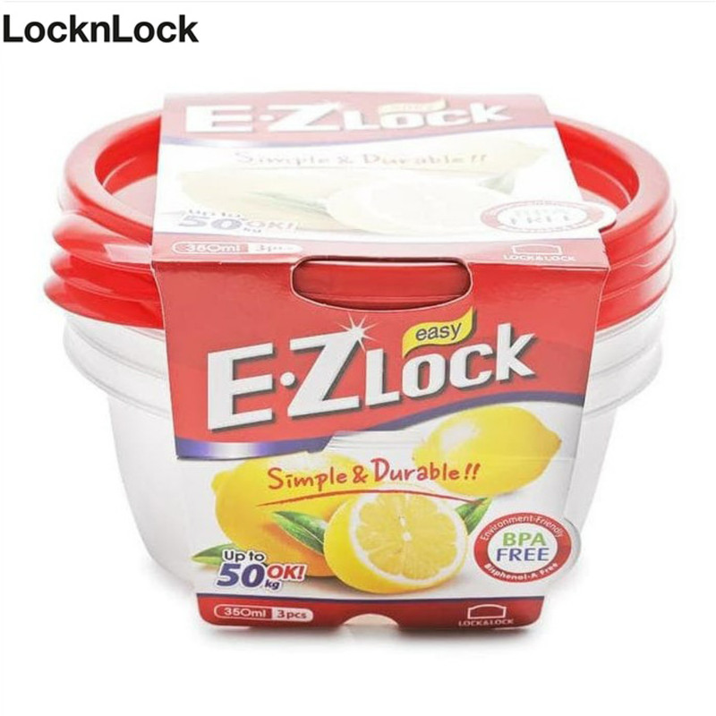 LocknLock New EZ-Lock Round Container - 350ml X 3P Set | Daraz.com.np